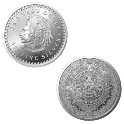 Silver 1 oz Aztec Calendar Round - Shop Gold, Silver, and Platinum ...