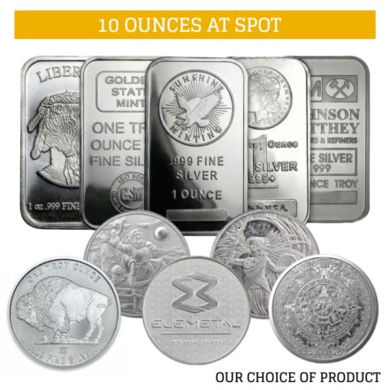 10 oz Silver Starter Bundle from Bullion Express at Spot